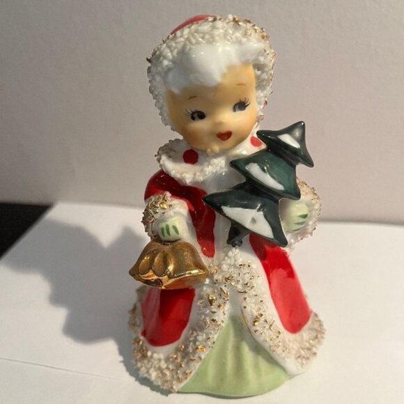 Lefton | Holiday | Vintage Early 95s Lefton Angel Bell Holding Tree ...